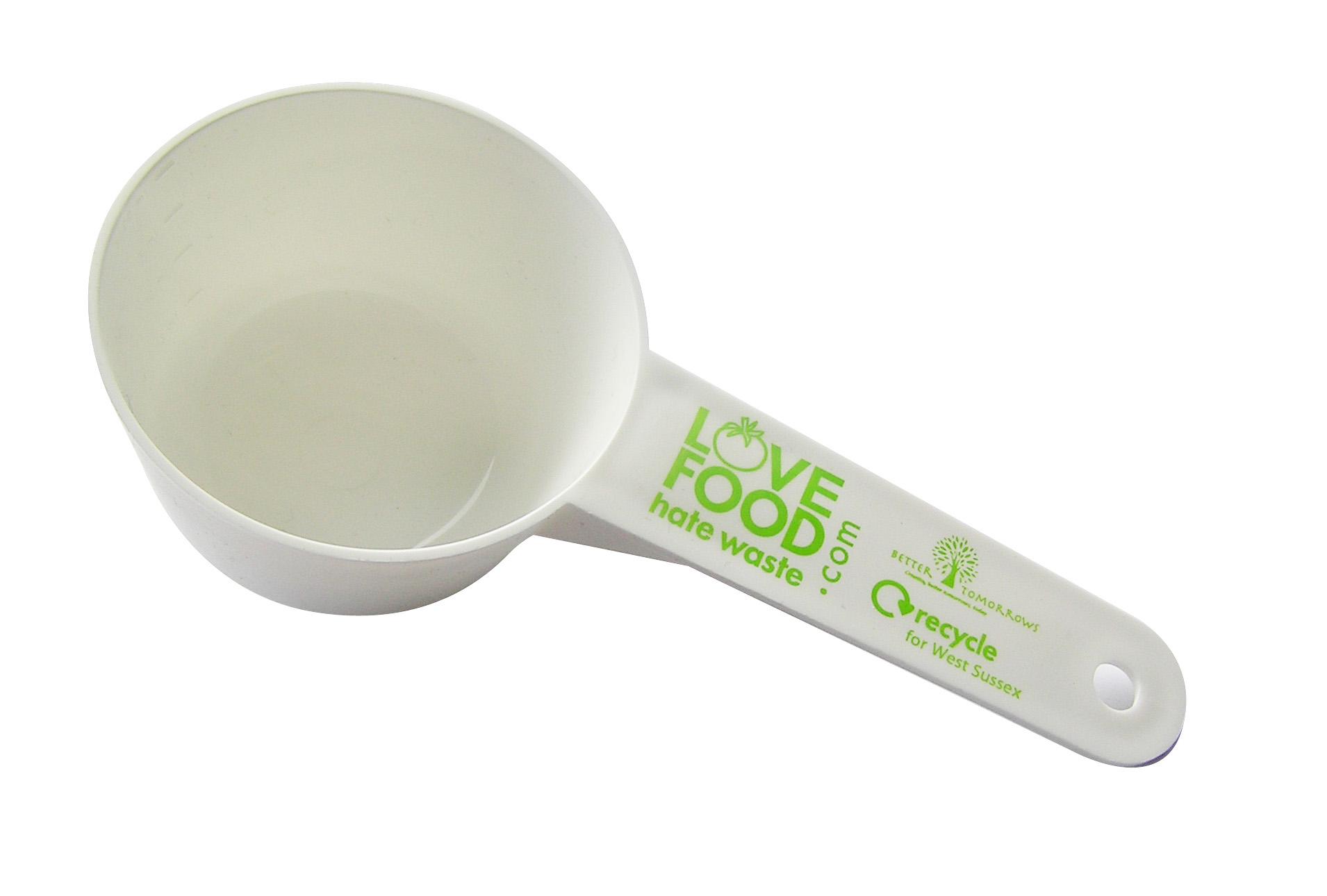 Love Food Hate Waste Recycled Measuring Scoop - 100ml | Promotional ...